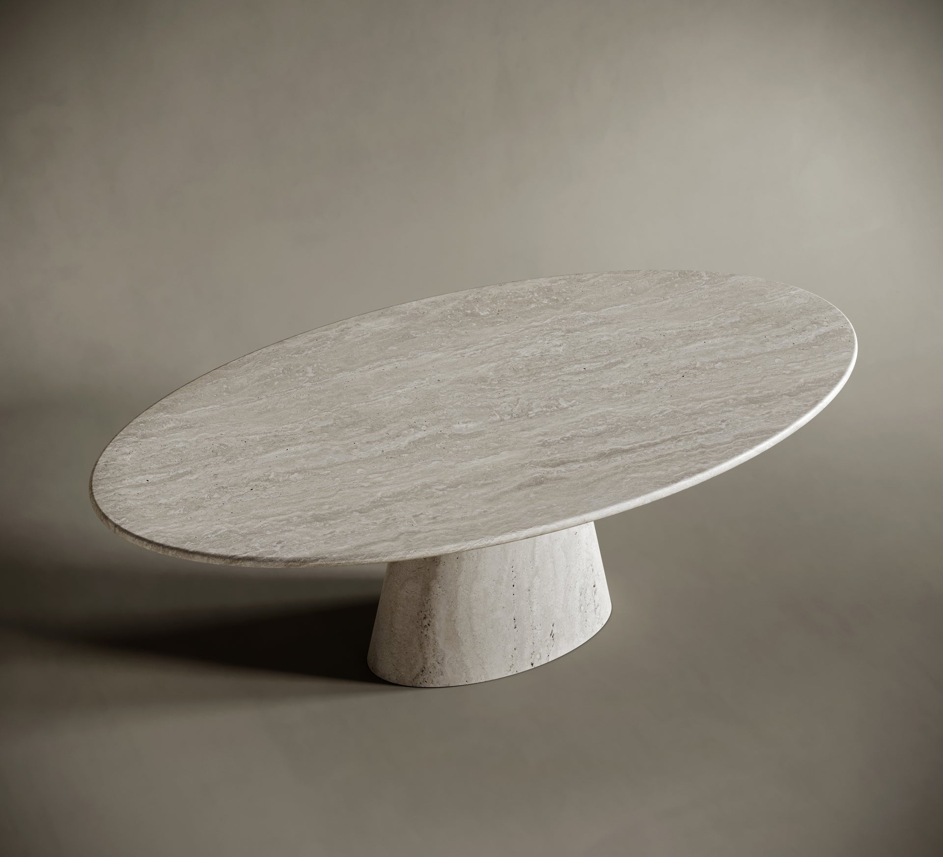 Travertine Dining Table - Tapered Leg – Bedú Atelier